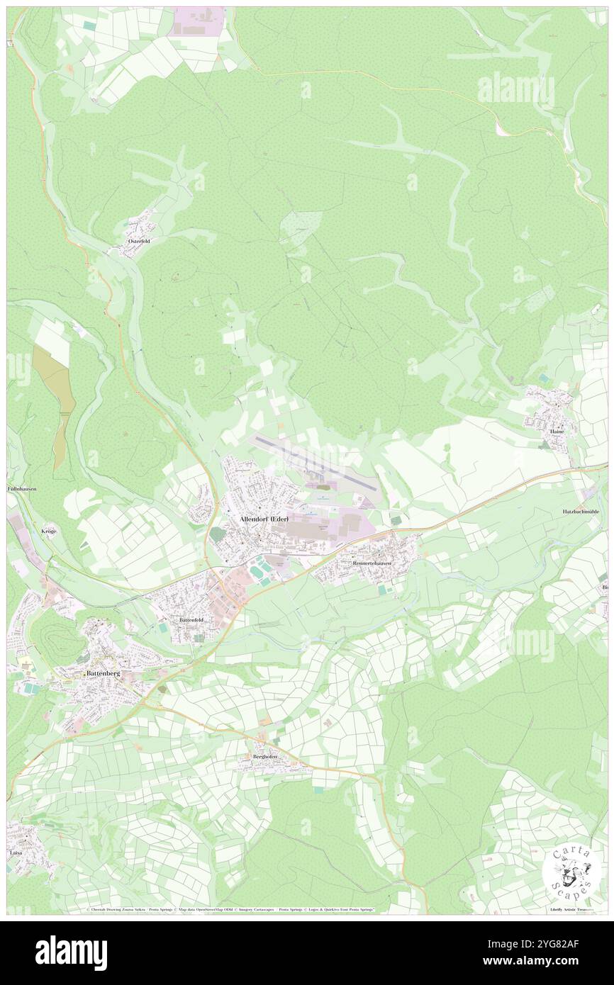 Allendorf Airport, Regierungsbezirk Kassel, DE, Germany, Hesse, N 51 2 ...