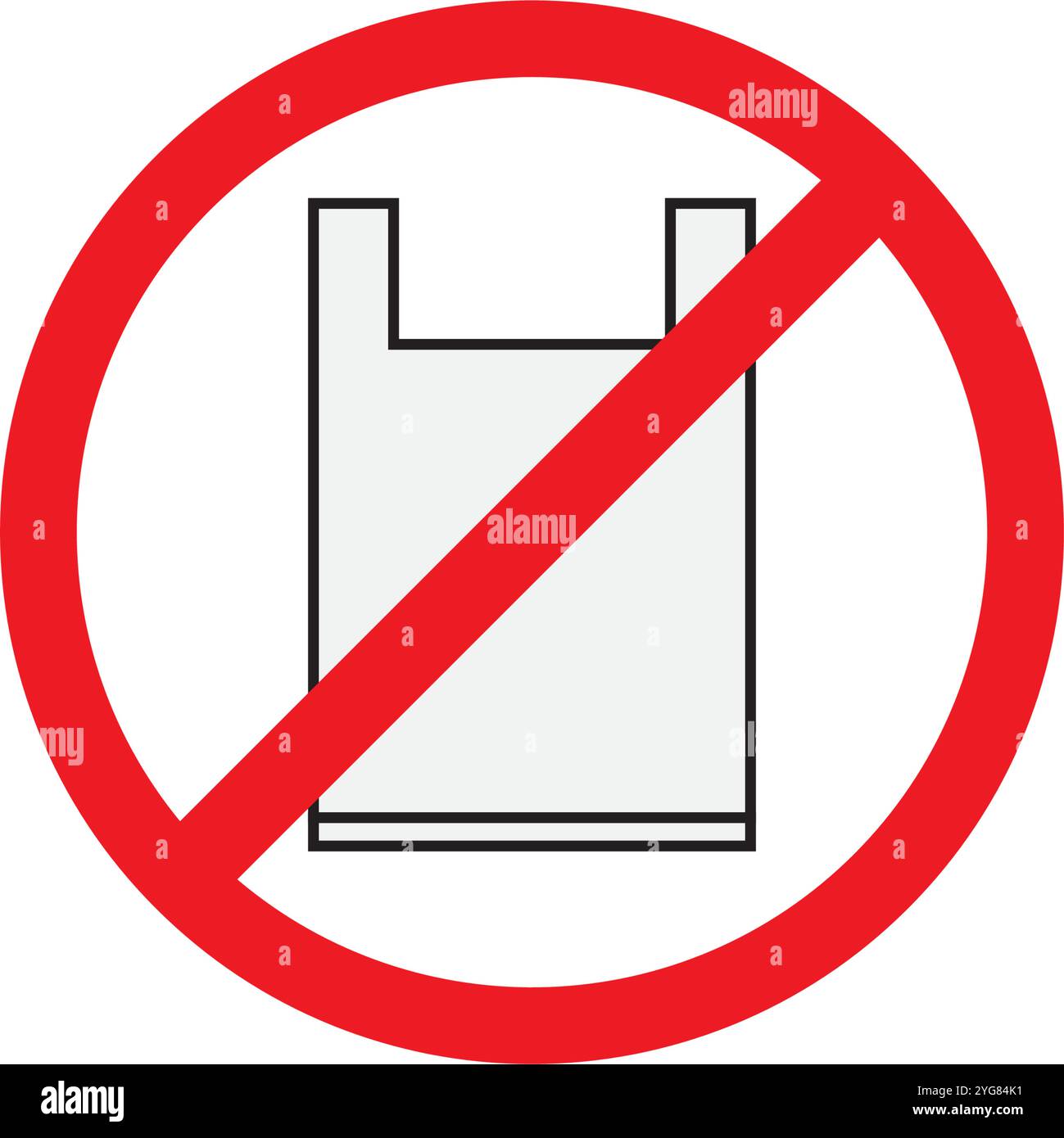 No plastic bag forbidden sign Stock Vector Image & Art - Alamy