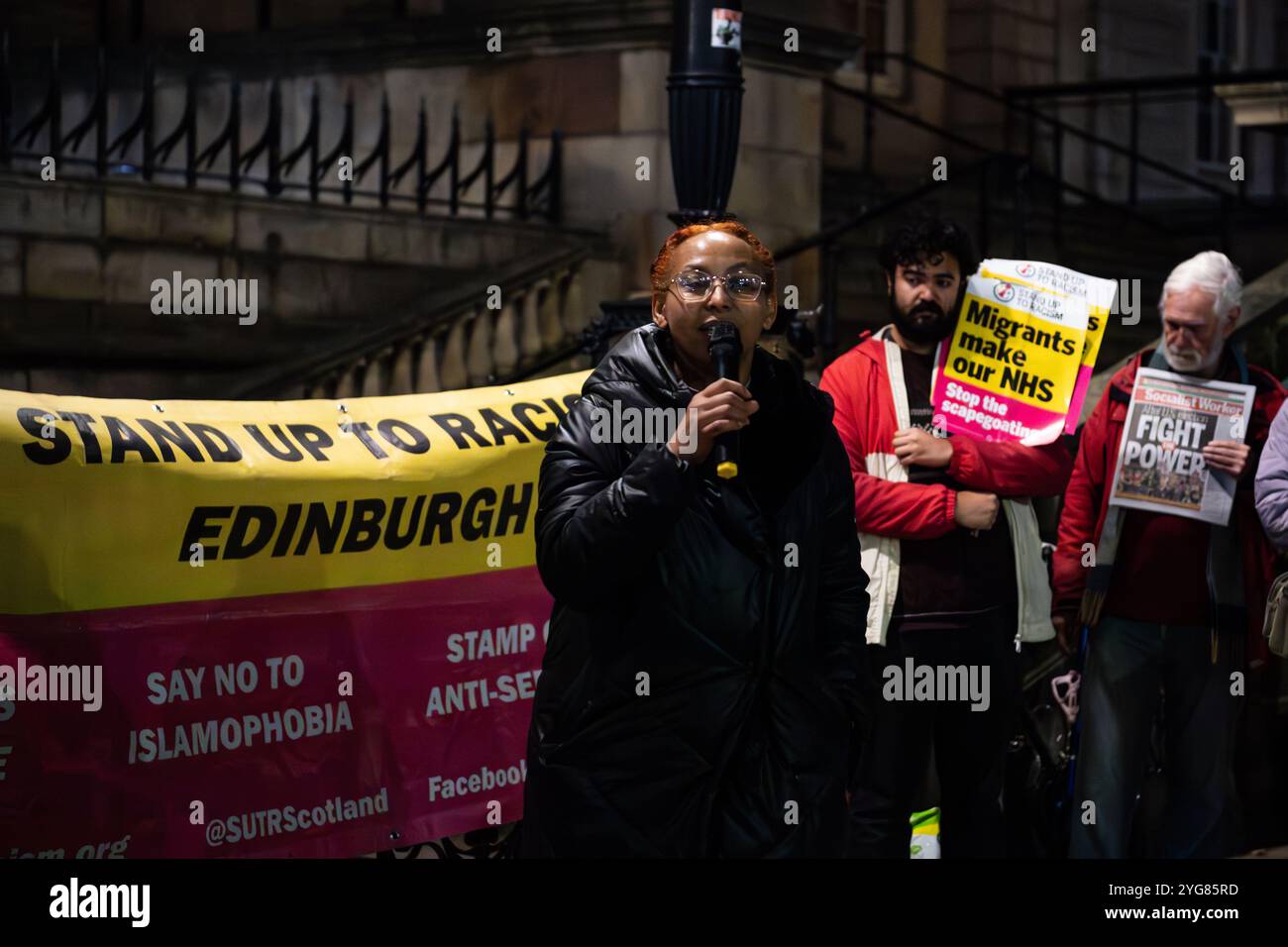 An emergency anti-racist protest in Edinburgh City Centre organised by ...