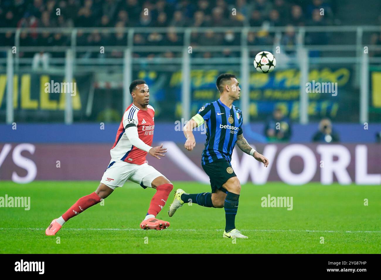 Milano Italy, November 6th 2024: Gabriel (6 Arsenal) defends against ...