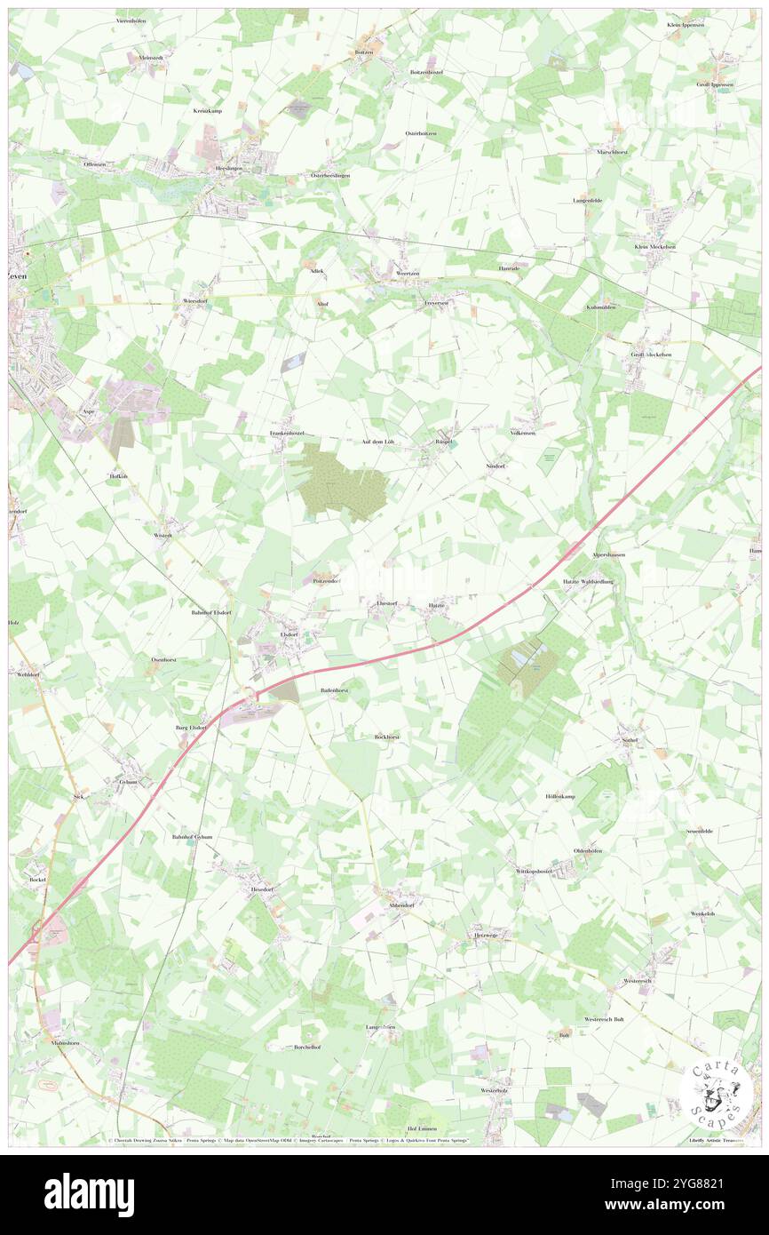 Elsdorf, DE, Germany, Lower Saxony, N 53 14' 28'', N 9 21' 2'', map ...