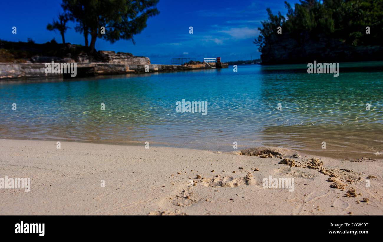 Horseshoe Bay Beach and Deep Bay Beach in Hamilton, Bermuda Stock Photo ...