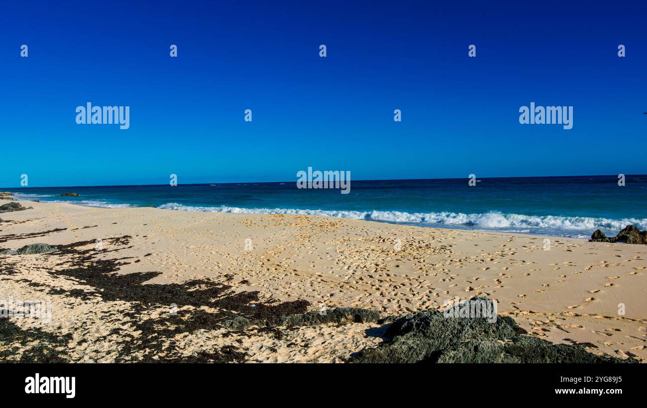 Horseshoe Bay Beach and Deep Bay Beach in Hamilton, Bermuda Stock Photo ...