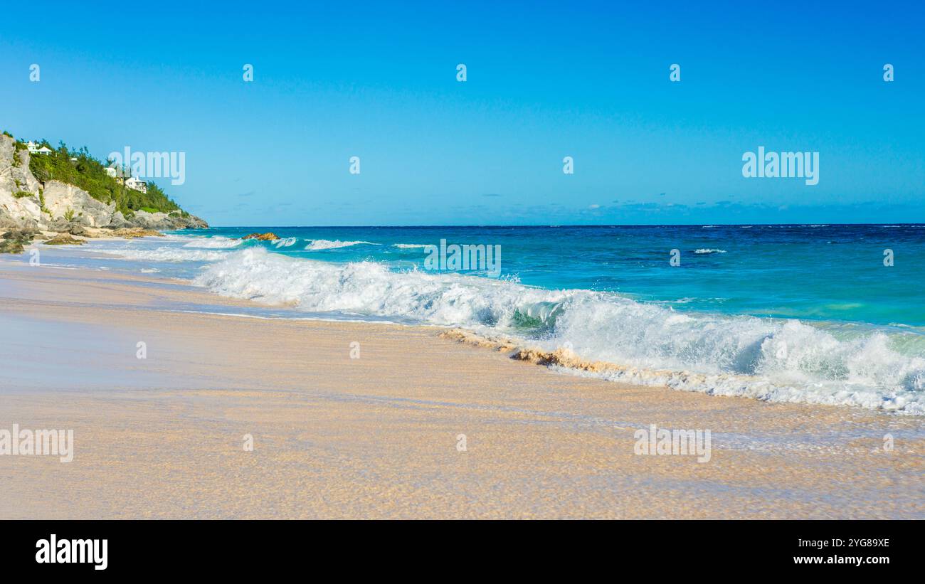 Horseshoe Bay Beach and Deep Bay Beach in Hamilton, Bermuda Stock Photo ...