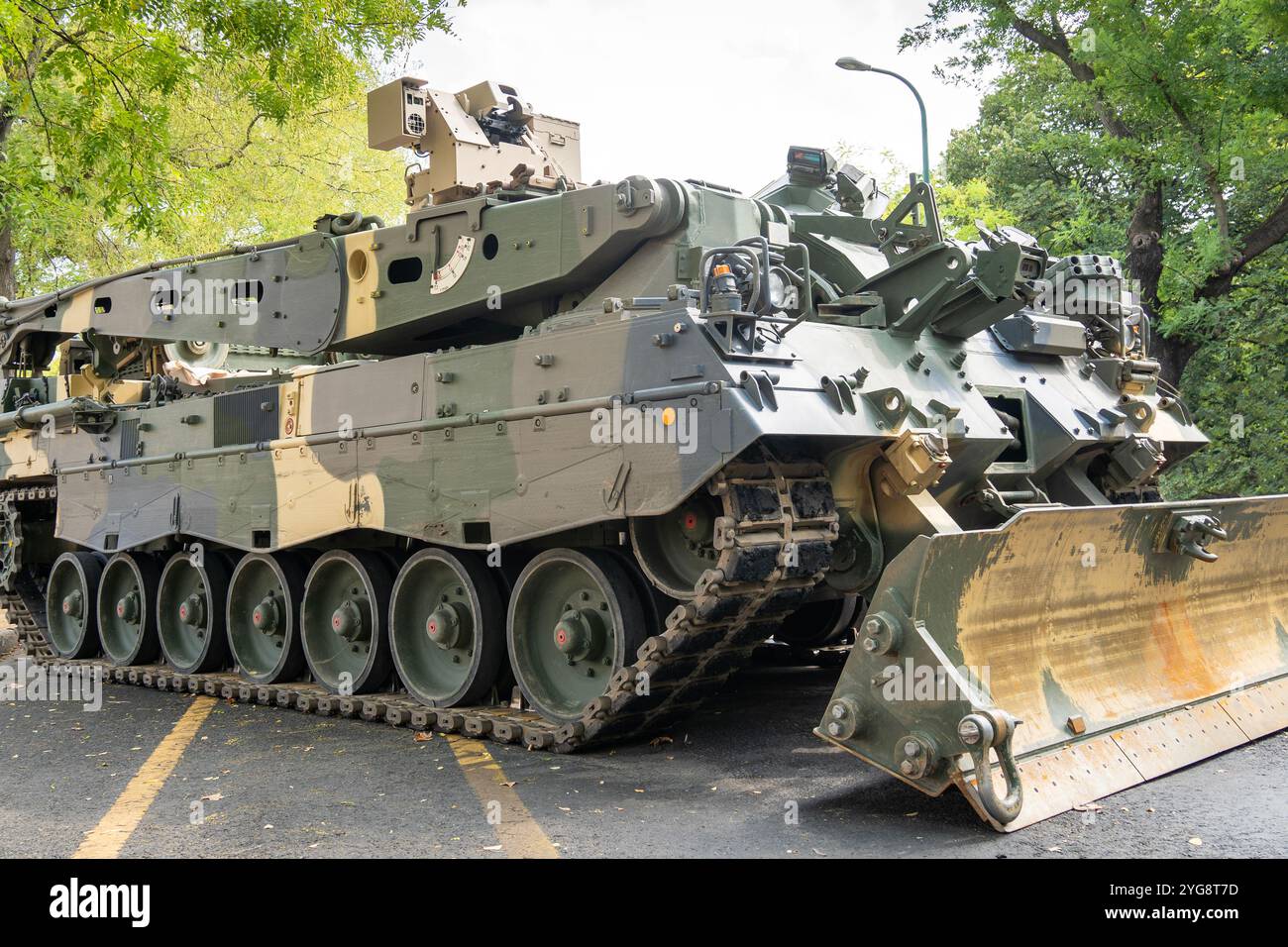 German-made Bergepanzer 3 Buffel camouflage armored technical rescue ...