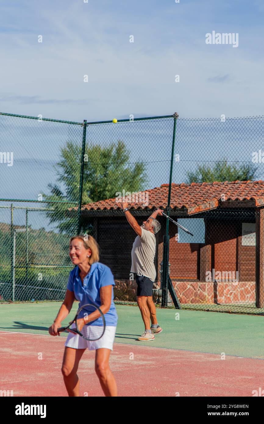 Health focused senior tennis players hi-res stock photography and ...