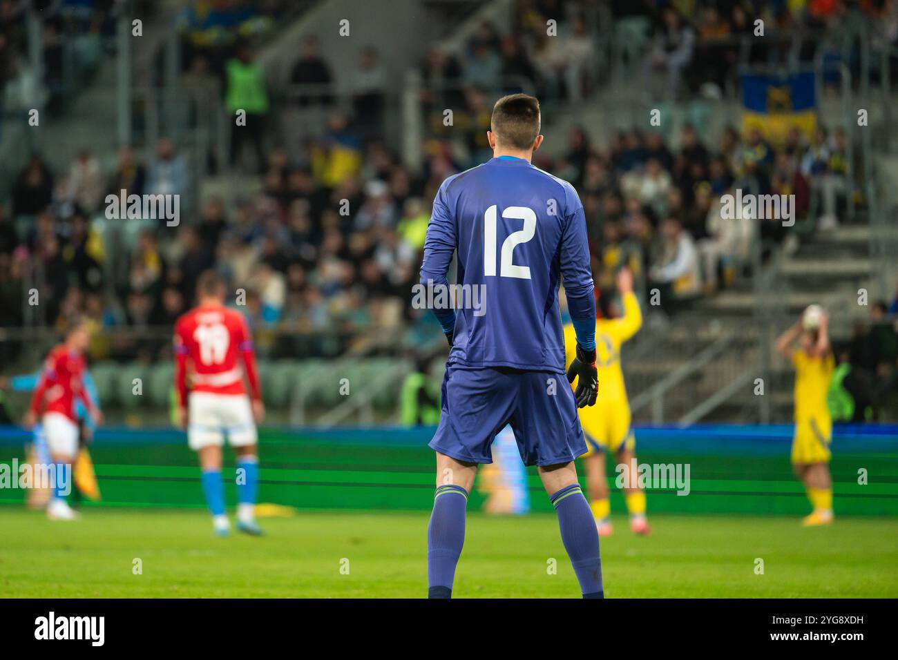 Soccer goalkeeper during action hi-res stock photography and images - Alamy