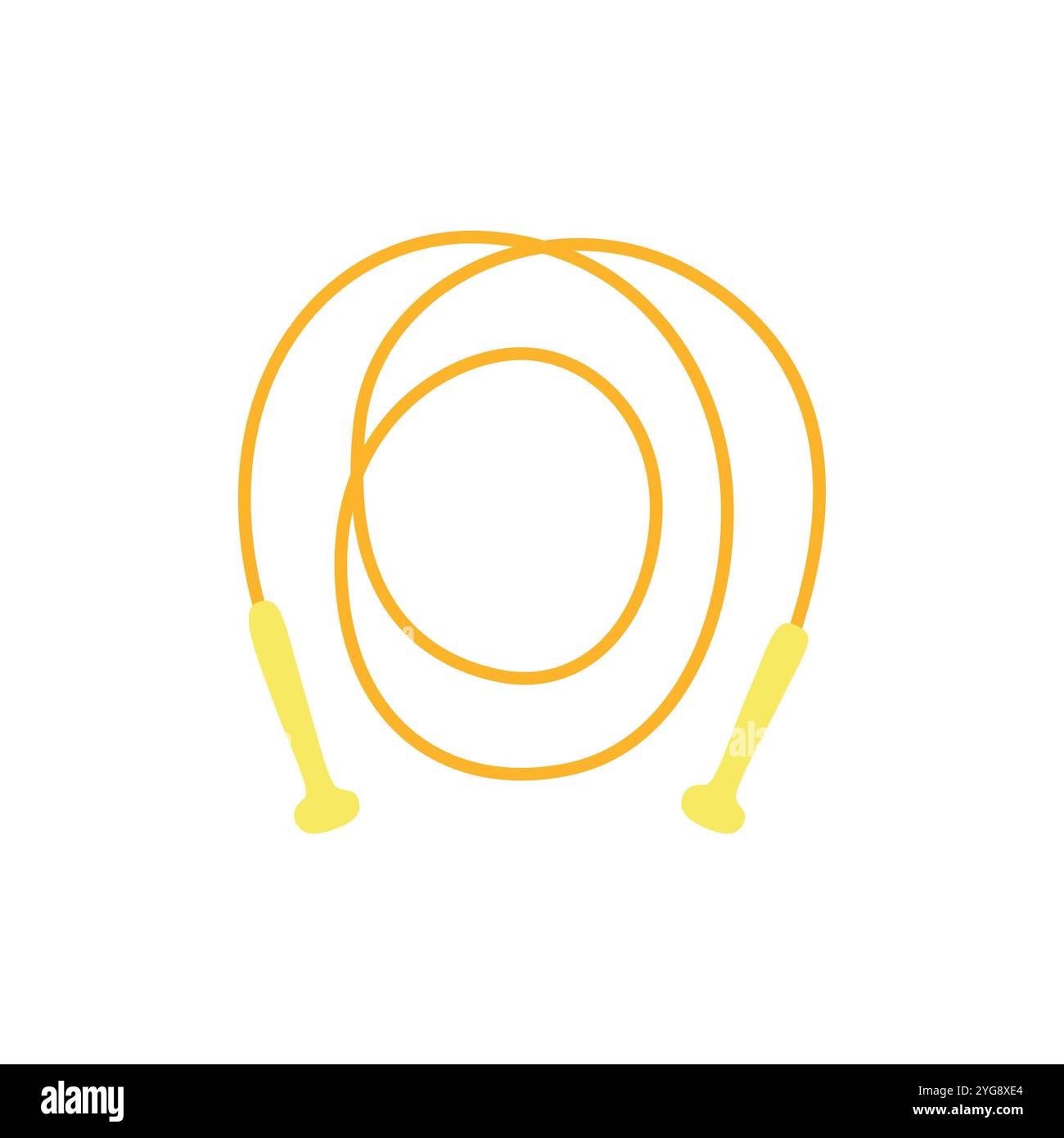 Yellow jump rope, hand drawn illustration Stock Vector Image & Art - Alamy