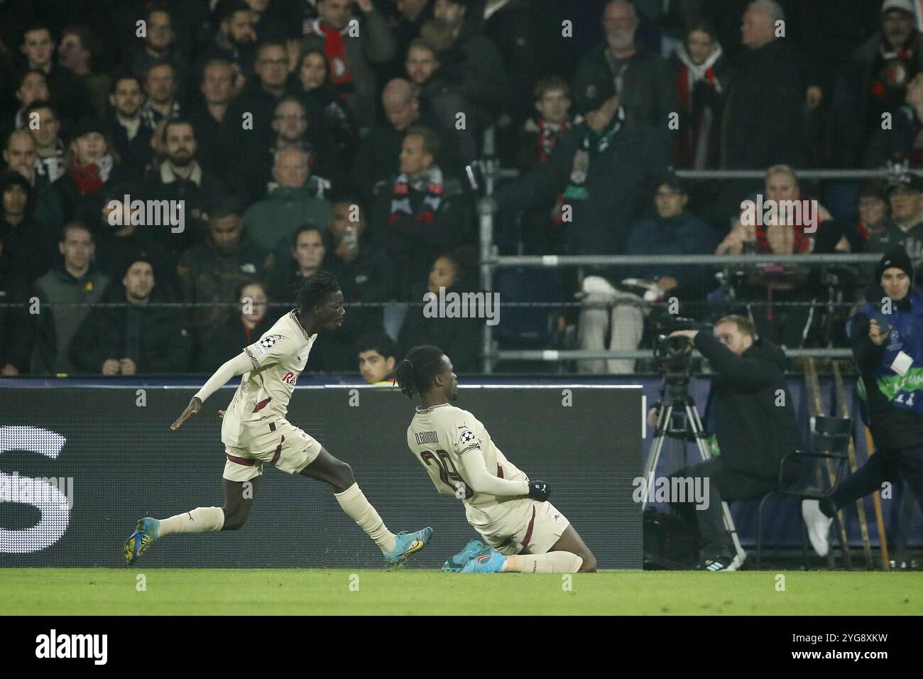 ROTTERDAM - (l-r) Moussa Yeo of FC RB Salzburg, Daouda Guindo of FC RB ...