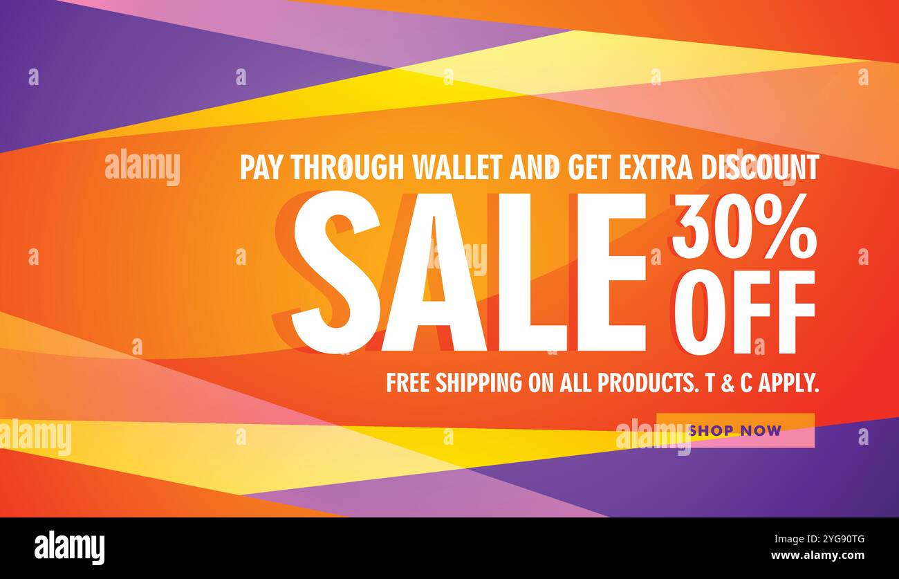 bright color sale discount banner template Stock Vector Image & Art - Alamy