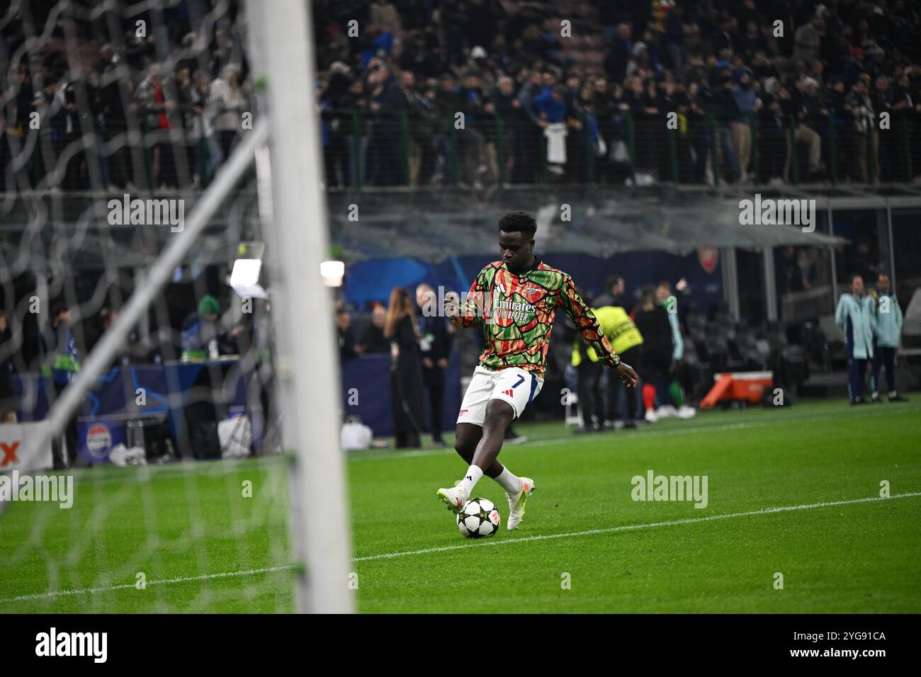Bukayo Saka of Arsenal FC during the UEFA Champions League stage match ...