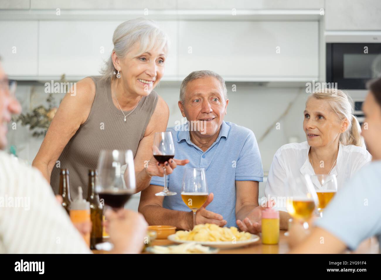 Pensioners party cheerful elderly people hi-res stock photography and ...