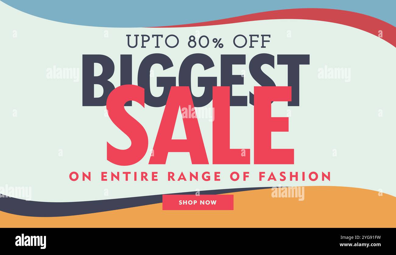 biggest sale banner poster advertisement template Stock Vector Image ...