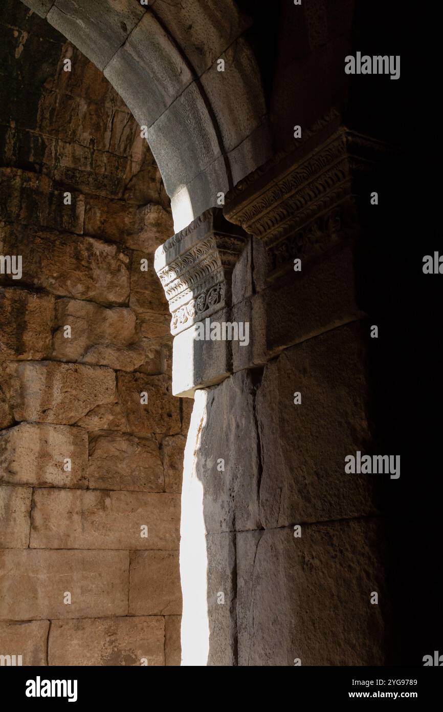 An intricate detail of ancient architecture, showcasing the ...