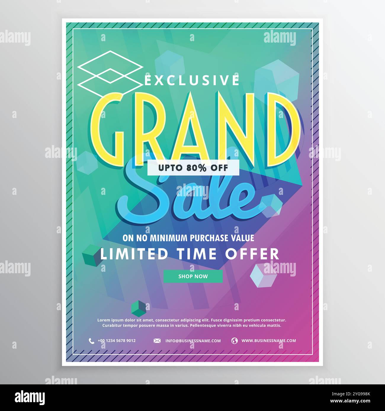 bright vector sale banner design template Stock Vector Image & Art - Alamy