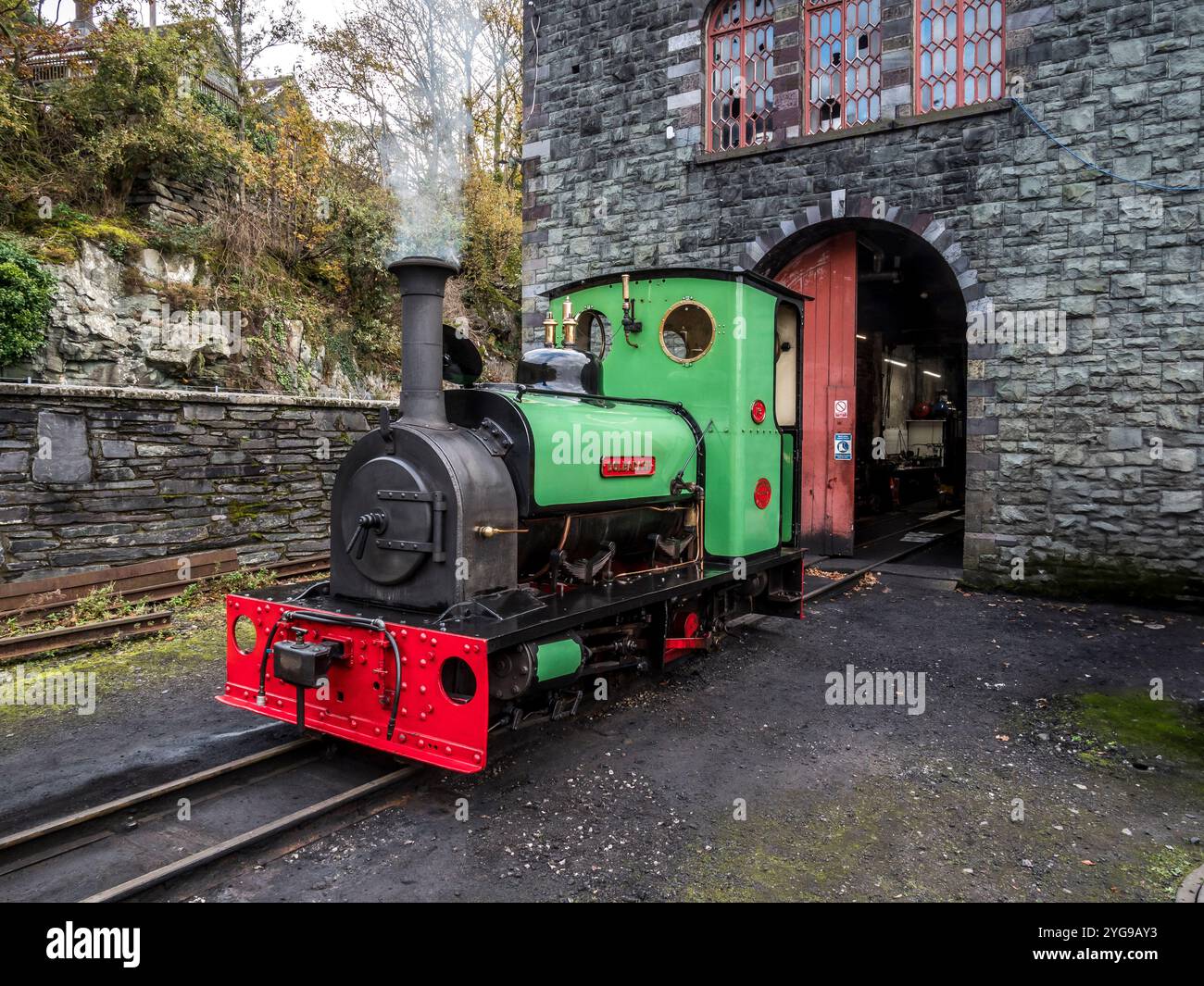Industrial heritage with a 100 year old narrow gauge steam train at ...