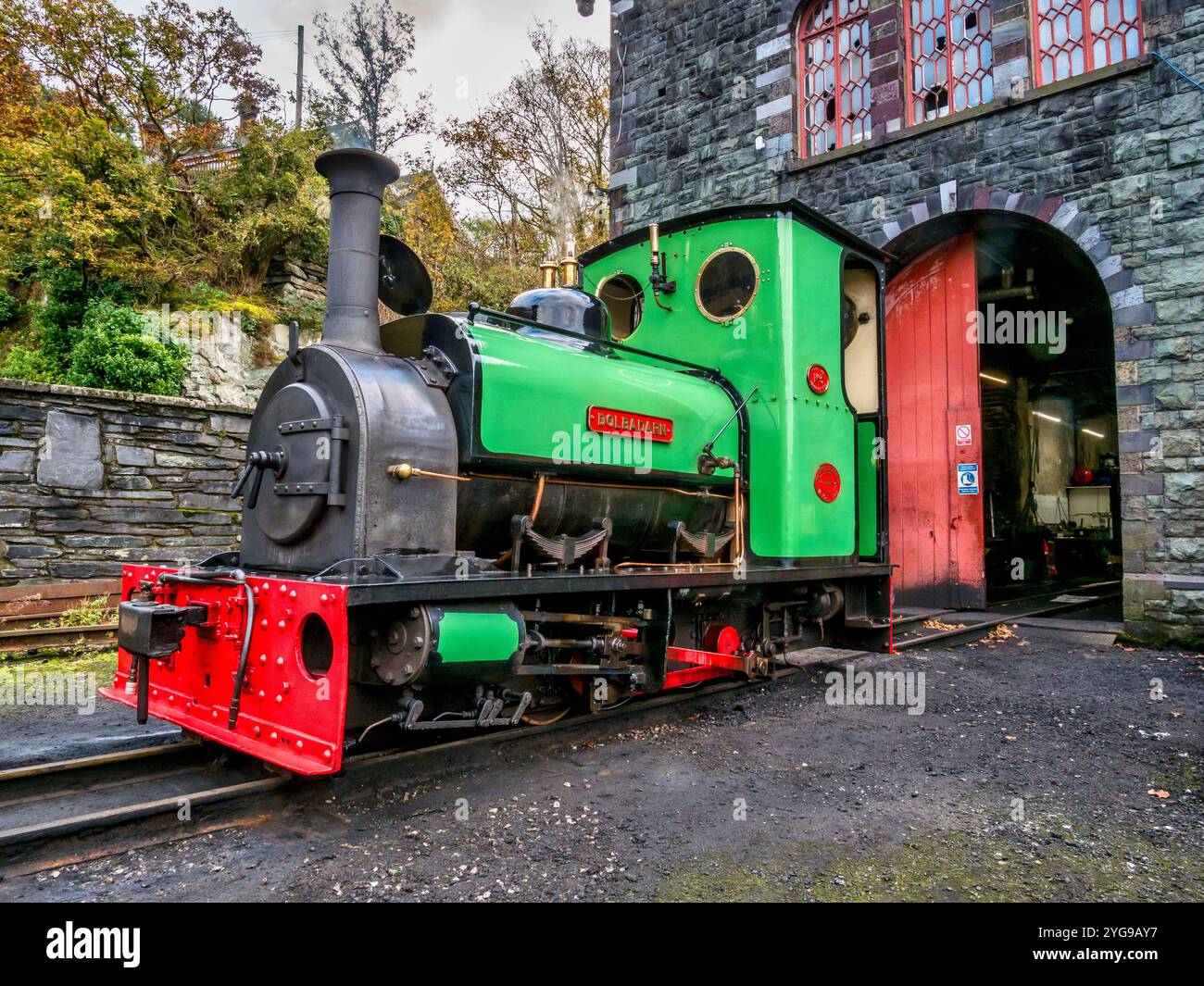 Industrial heritage with a 100 year old narrow gauge steam train at ...