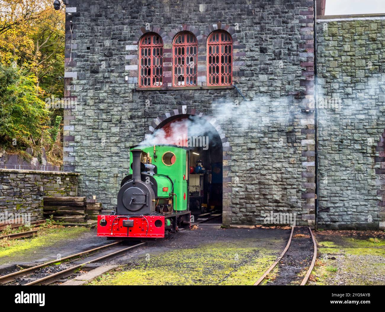 Industrial heritage with a 100 year old narrow gauge steam train at ...