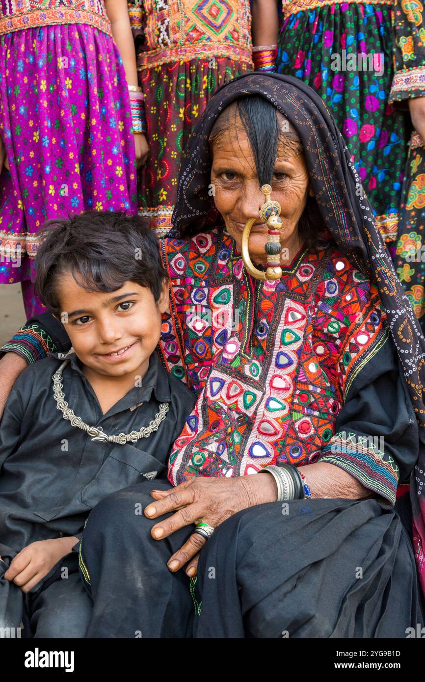 India, State of Gujarat, Bhuj, Kutch District, Hodka, Malik Jat tribes ...