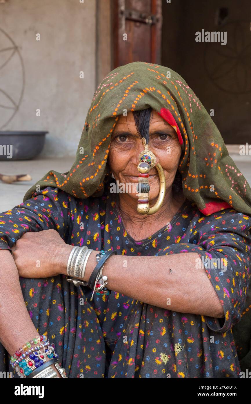 India, State of Gujarat, Bhuj, Kutch District, Hodka, Malik Jat tribes ...