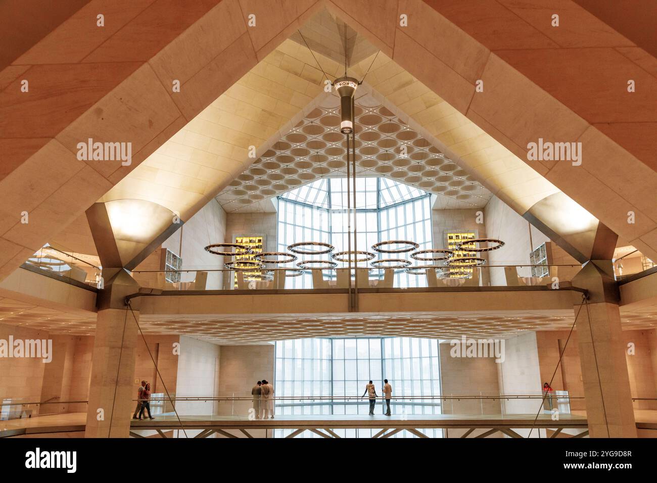 Qatar, Doha. Museum of Islamic Art, built 2008. Floor to ceiling front ...