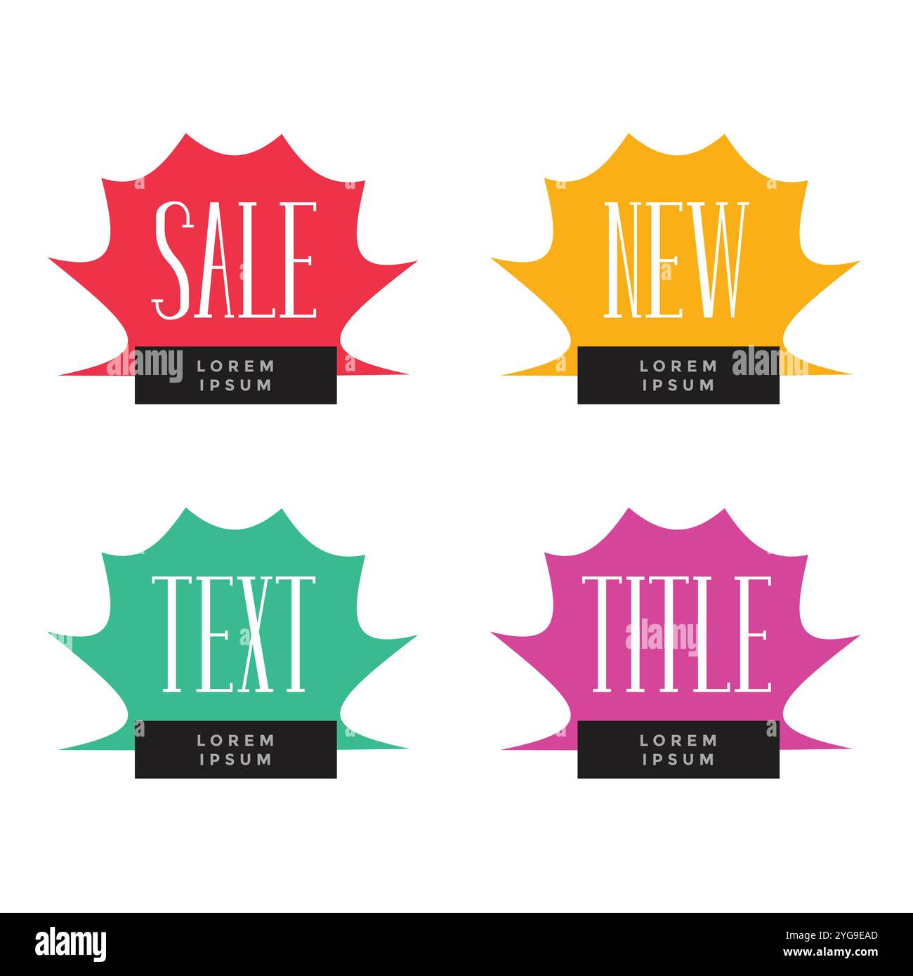 sale and offer symbol tags set of four Stock Vector Image & Art - Alamy