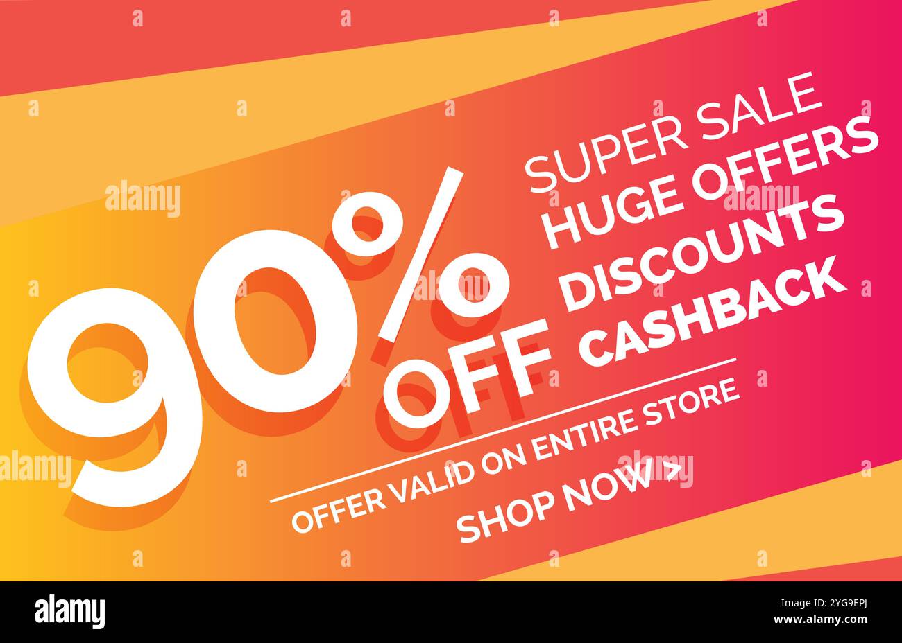 crazy sale offer discount banner voucher template design Stock Vector ...