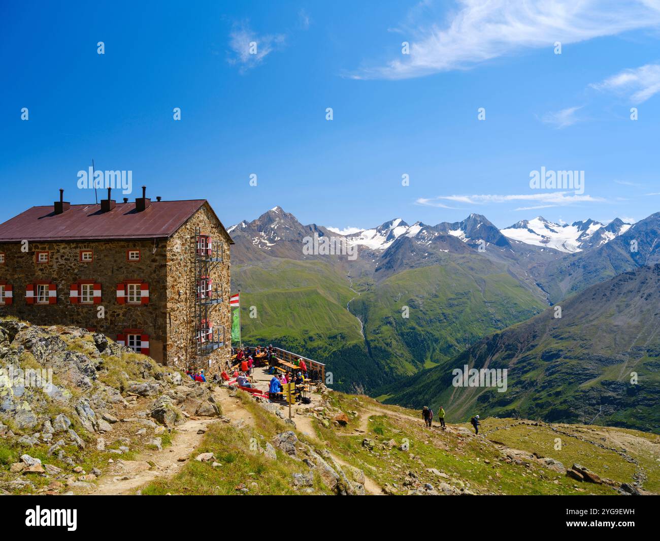 Mountain Hut Breslauer Hutte near Vent in the Otztal Alps in the Nature ...