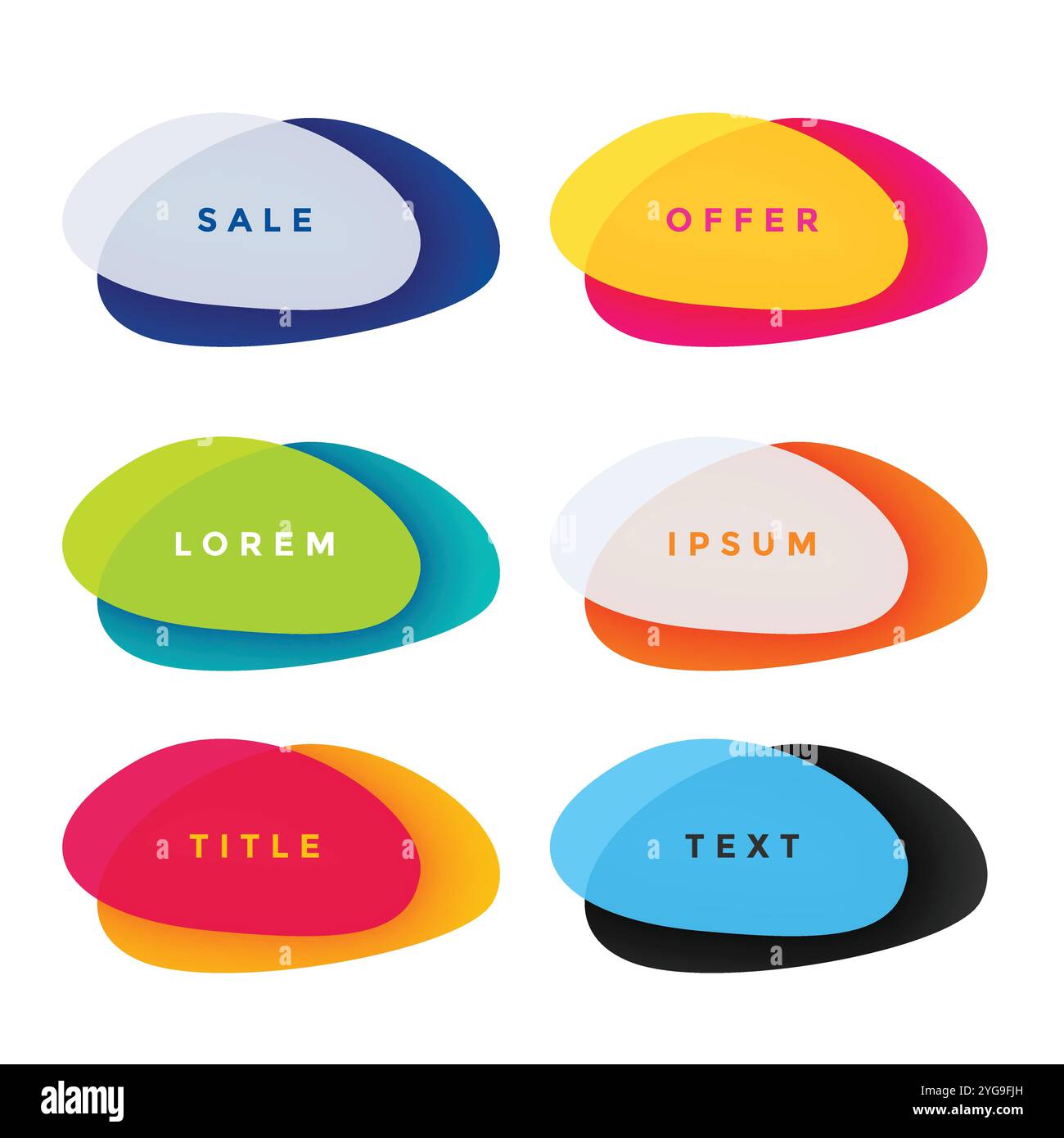 colorful sale label design set Stock Vector Image & Art - Alamy