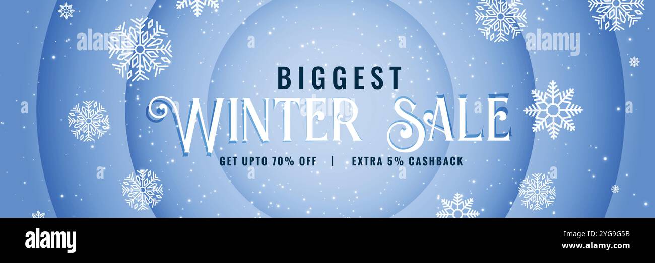 big winter sale snowfall banner design Stock Vector Image & Art - Alamy