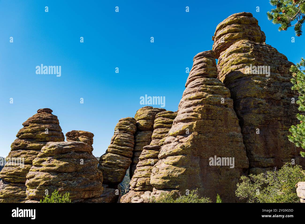 Large rock formations; Echo Canyon Trail; Chiricahua National Monument ...
