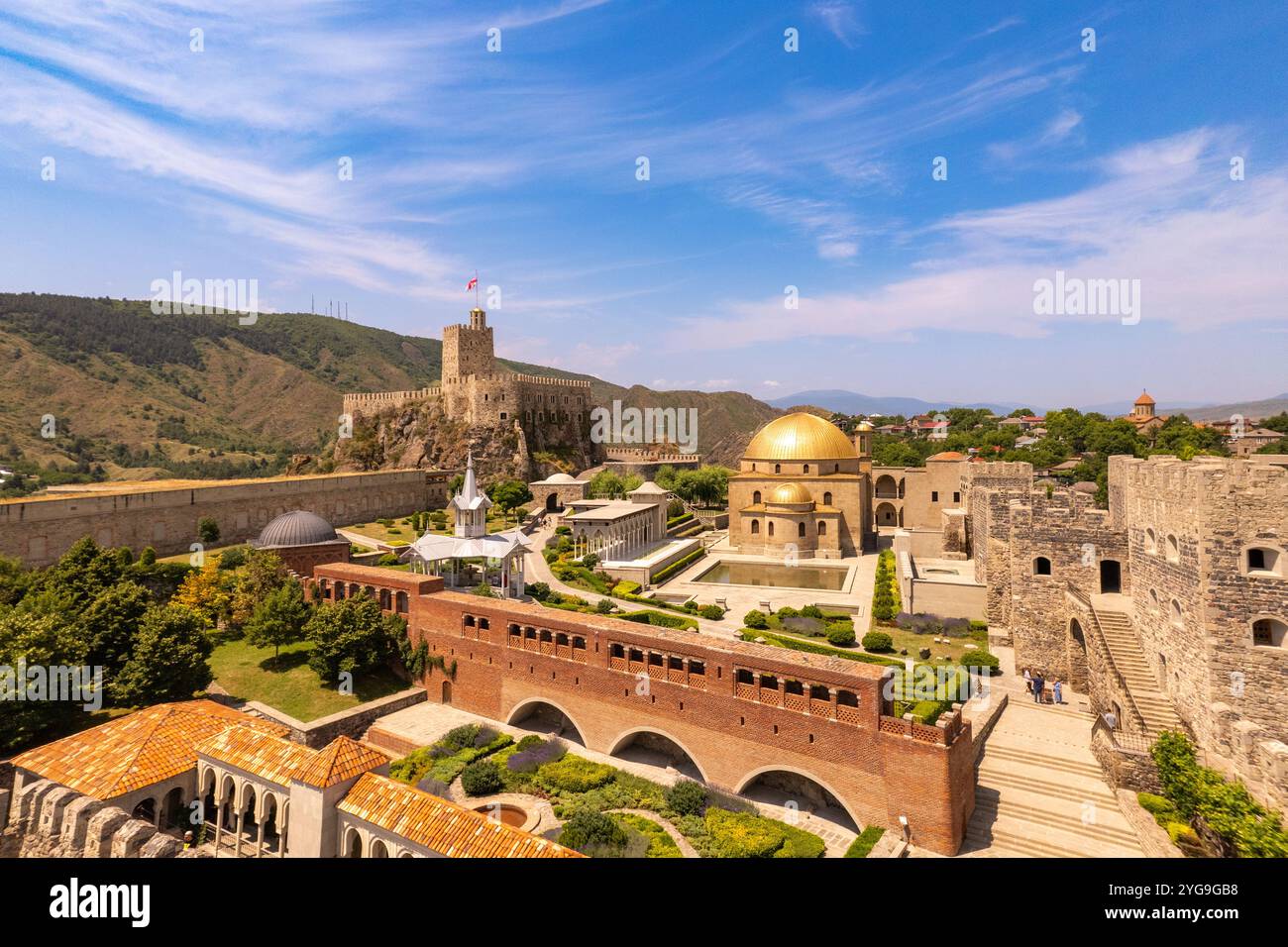 Aerial view of The Rabati Castle is a medieval castle complex in ...