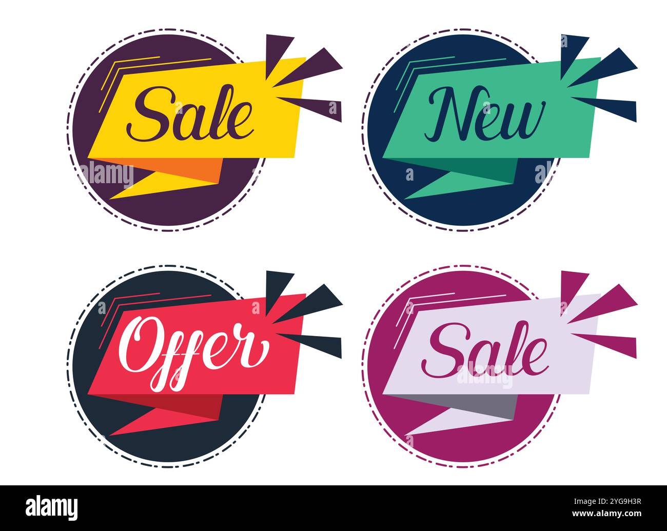Creative discount labels sale Stock Vector Images - Alamy