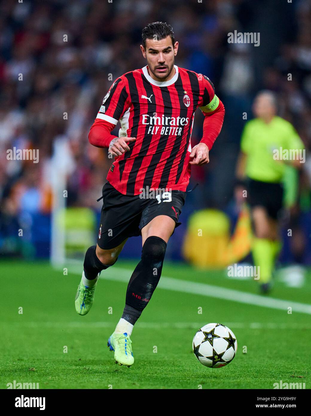 Madrid, Spain. 06th Nov, 2024. Theo Hernandez of AC Milan during the ...