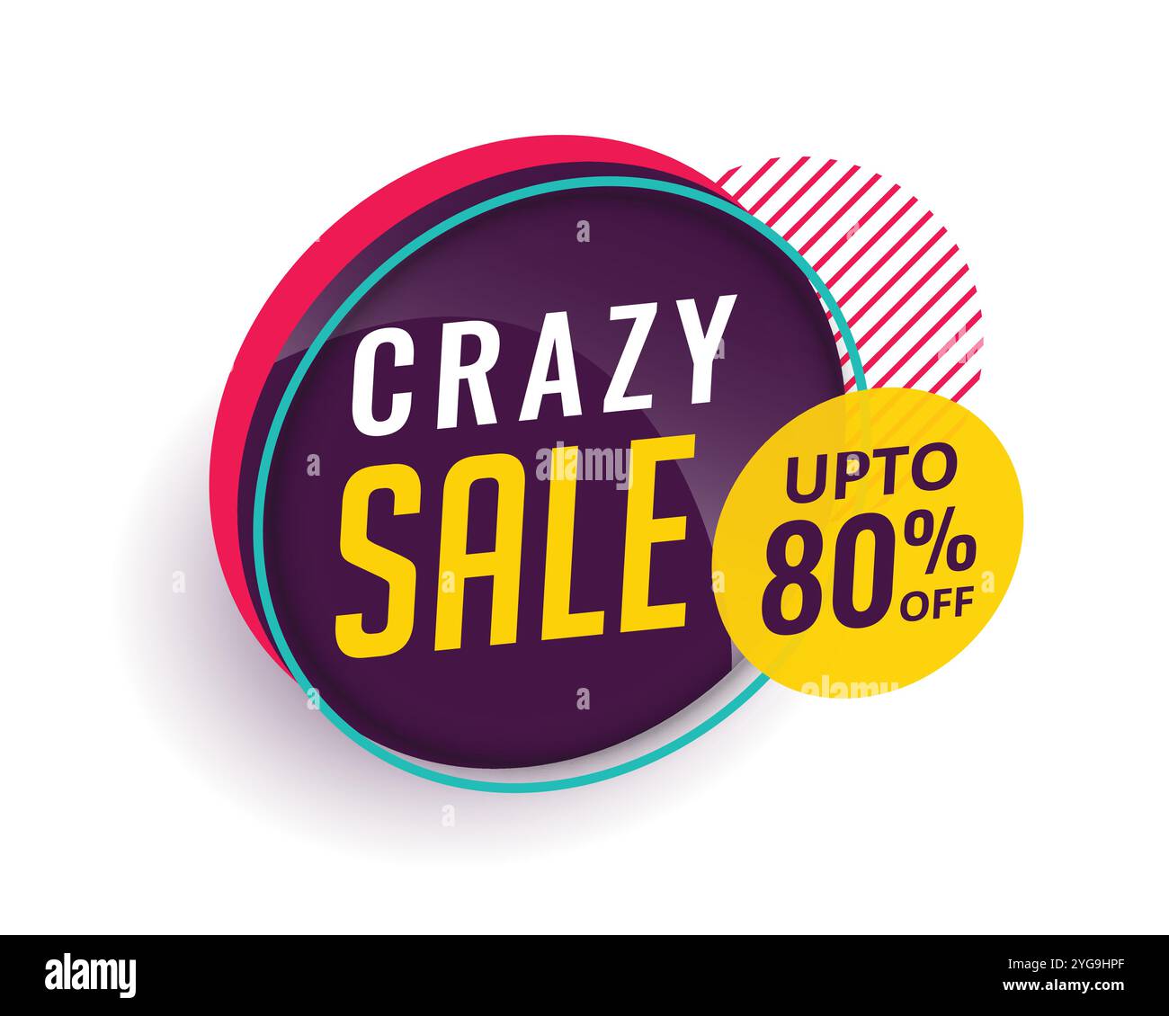 Creative crazy sale banner Stock Vector Images - Alamy