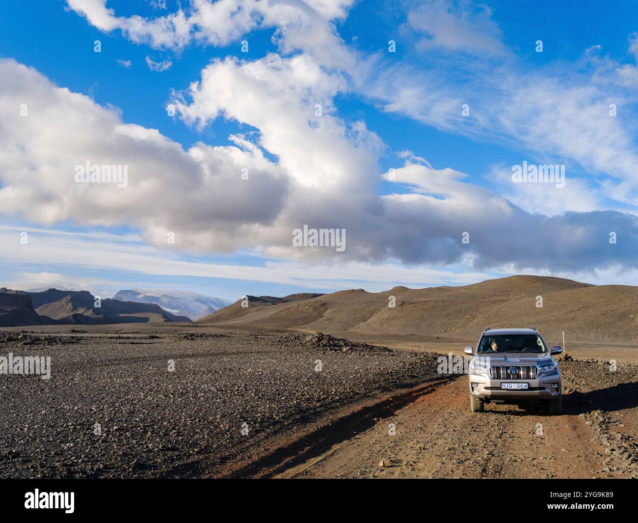 4x4 track in the northeastern interior highlands of Iceland in the ...