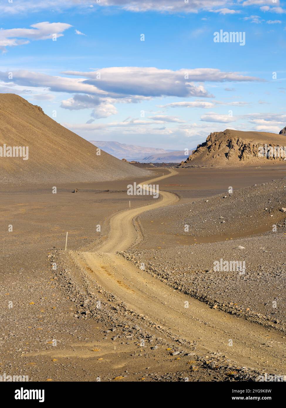 4x4 track in the northeastern interior highlands of Iceland in the ...