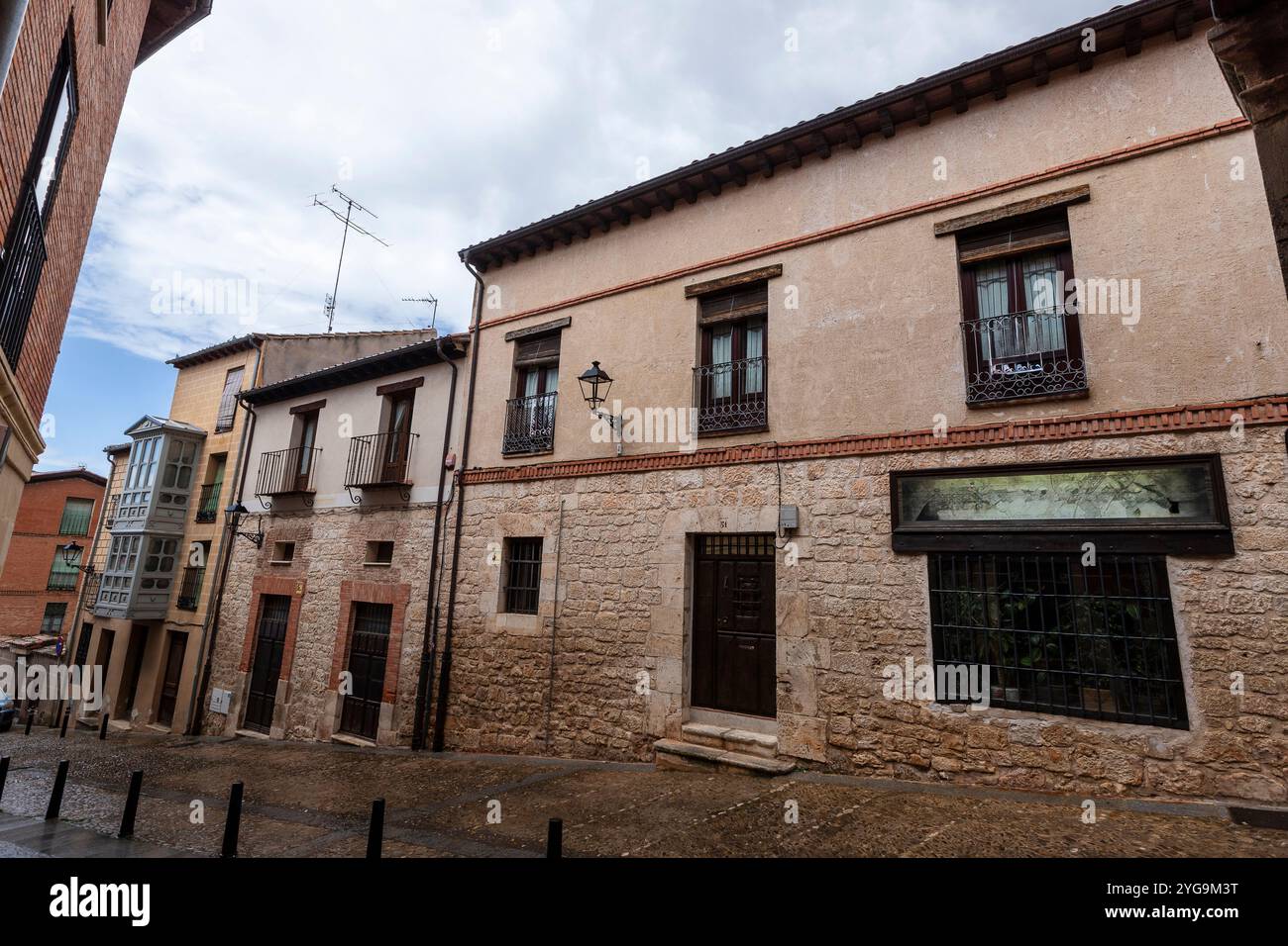Details of the medieval buildings of the historic center of the city of ...