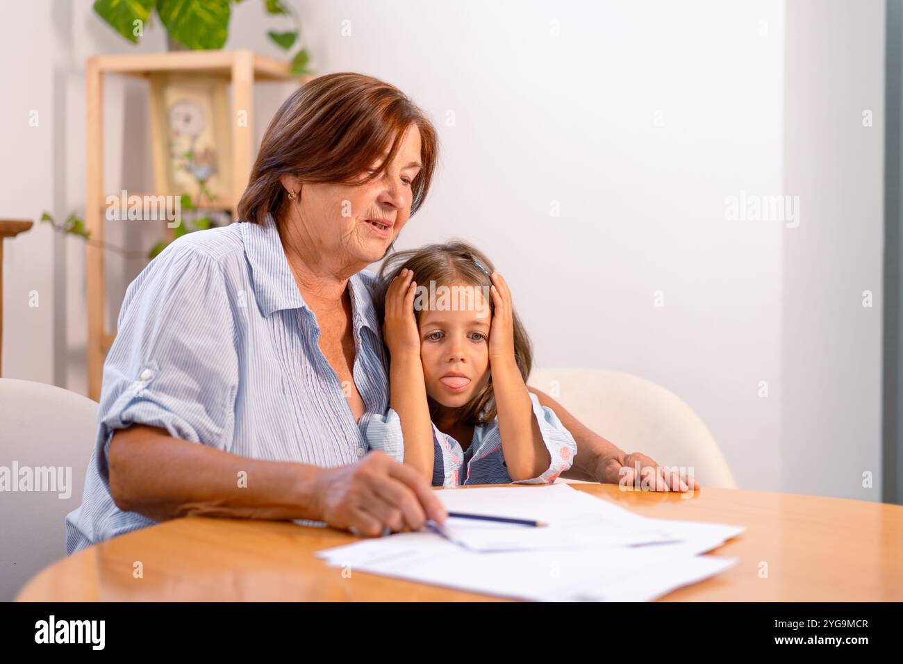Woman senior granddaughter problem hi-res stock photography and images ...