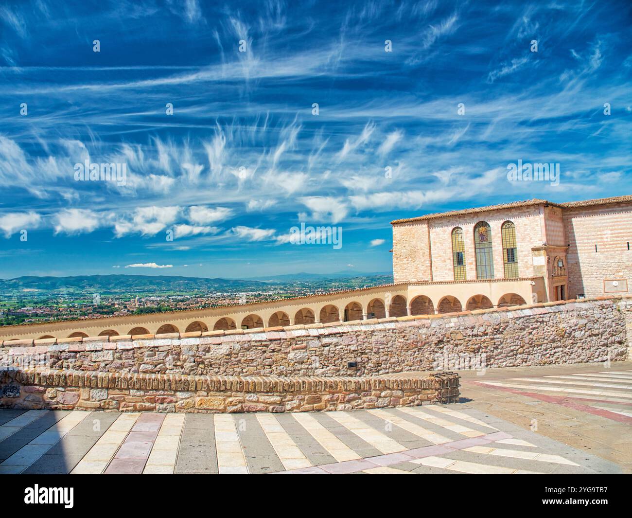Italy, Umbria, Assisi. Basilica of Saint Francis of Assisi Stock Photo ...