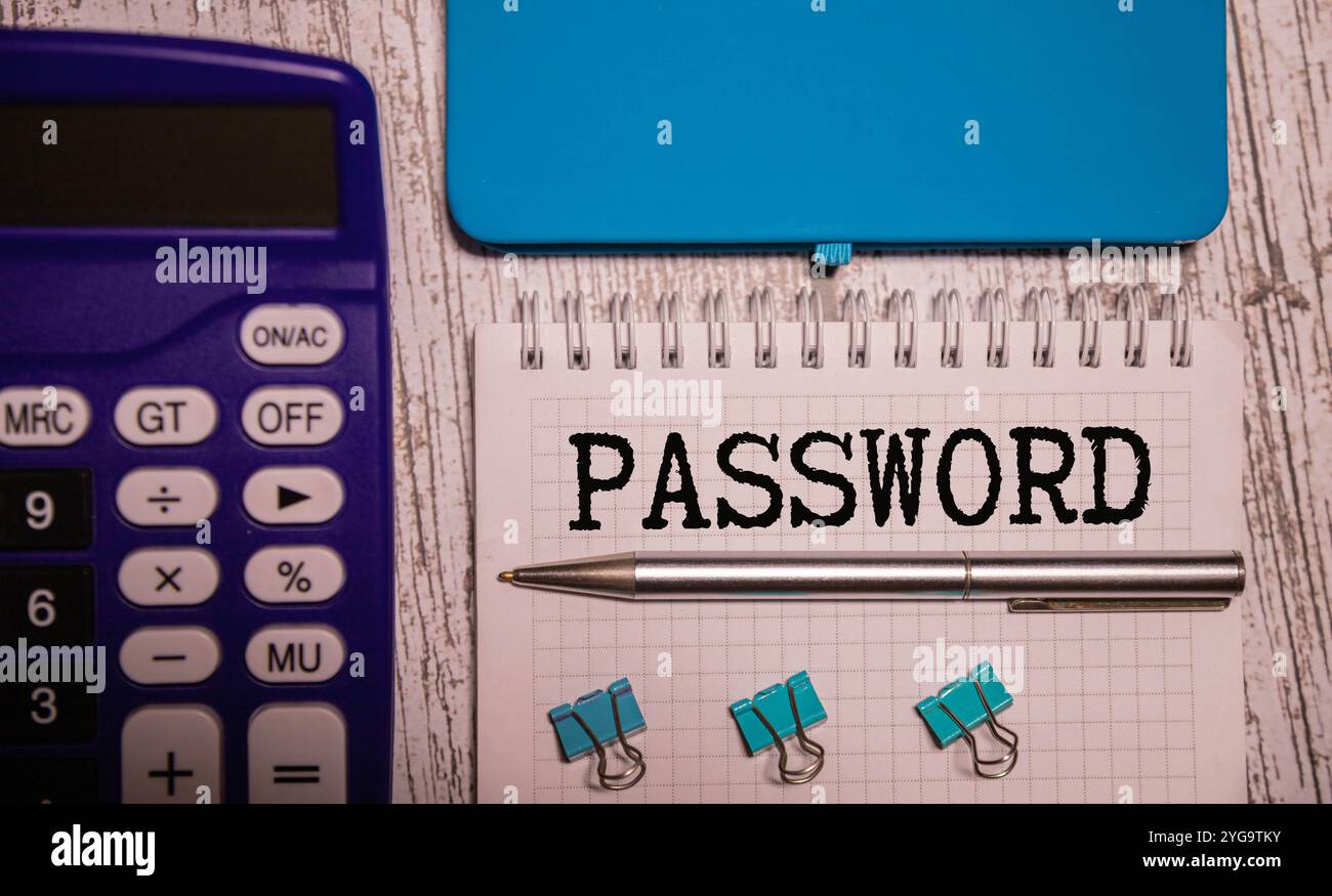 letters PASSWORD text message on yellow background Stock Photo - Alamy