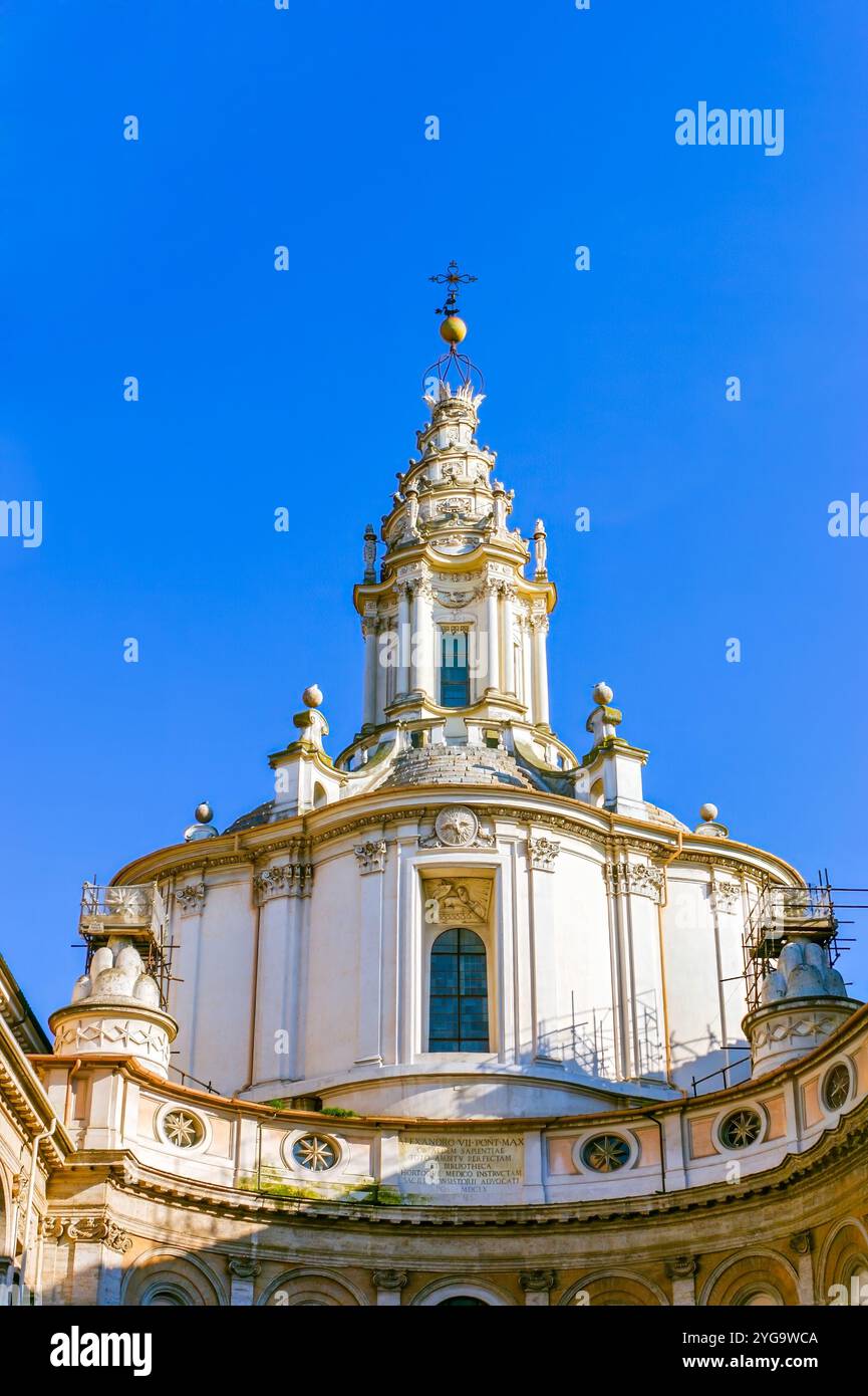 Sant'Ivo alla Sapienza Church with outstanding piral shape top, Rome ...
