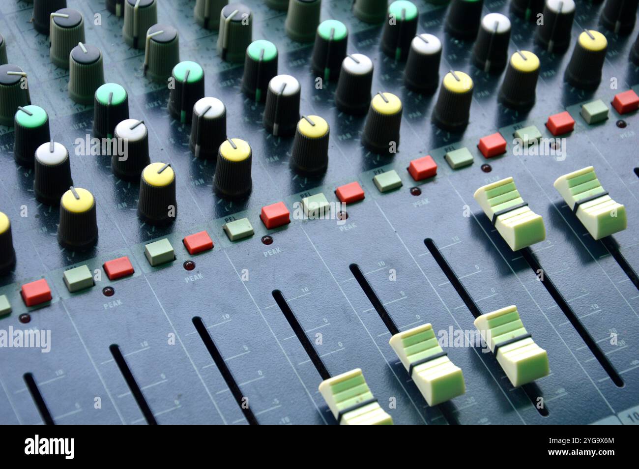 details of the control board sound mixer Stock Photo - Alamy