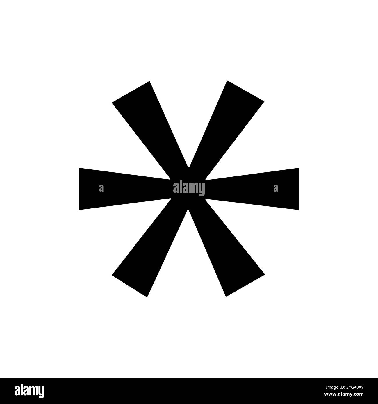 Asterisk icon vector. Star shape symbol. Black punctuation mark ...