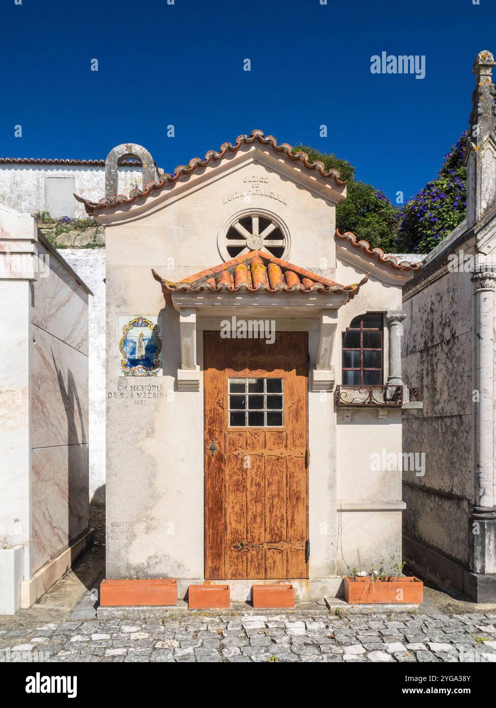 Portugal, Obidos. A mausoleum, a building designed for above-ground ...