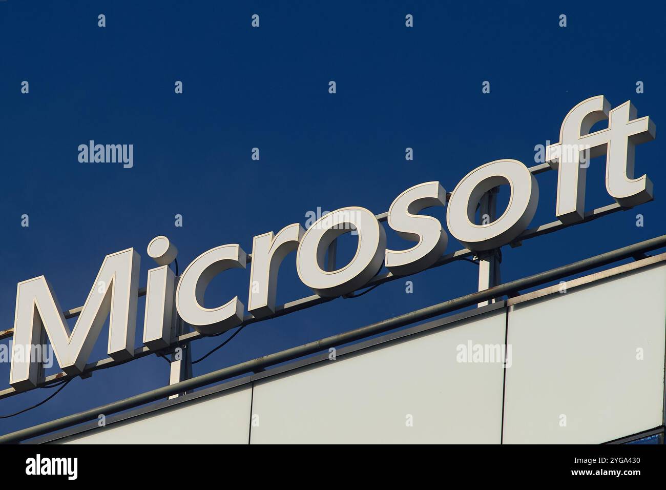 Bucharest, Romania - November 04, 2024: The Microsoft logo is seen ...
