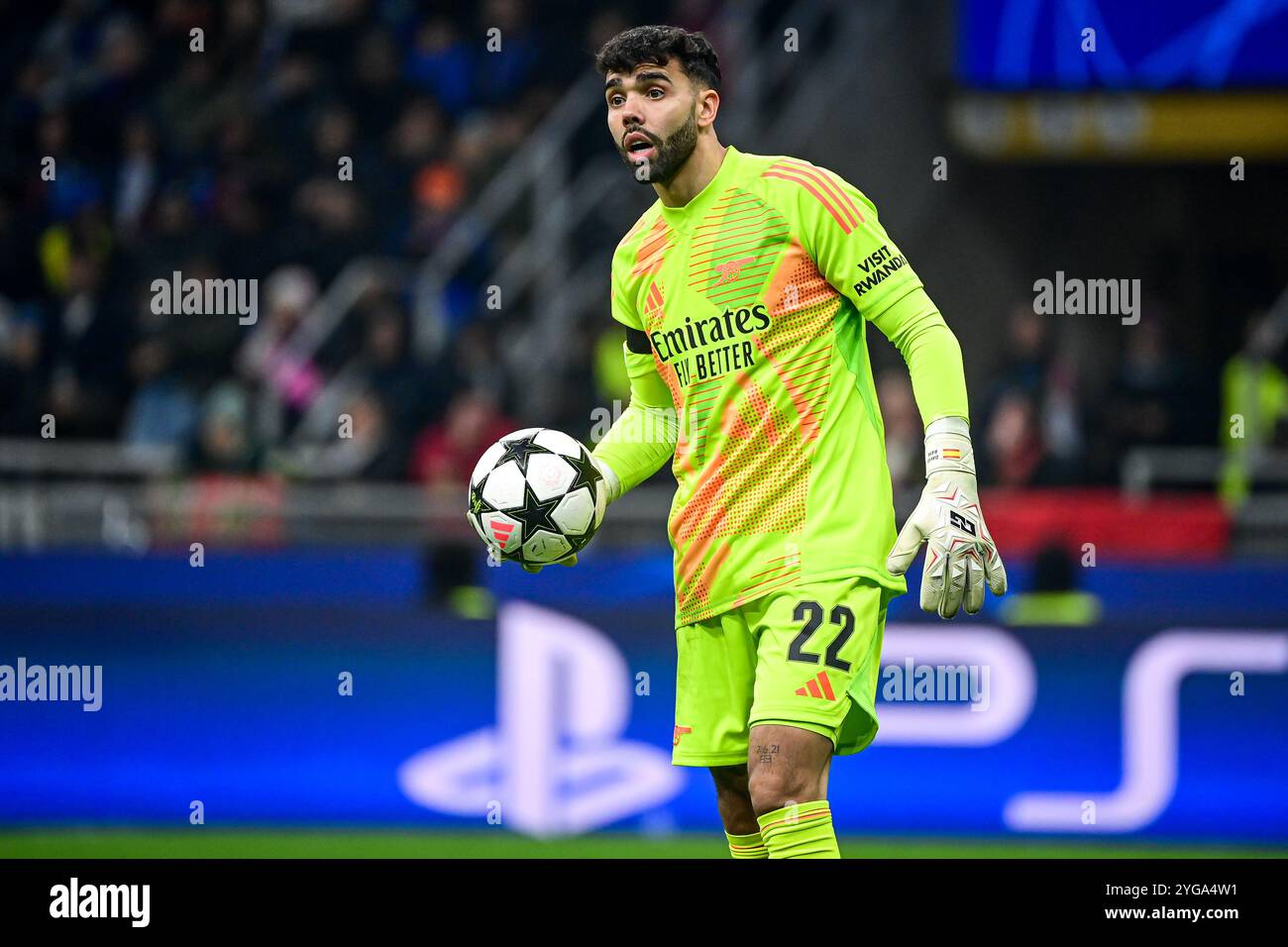 David Raya of Arsenal FC during the UEFA Champions League football ...