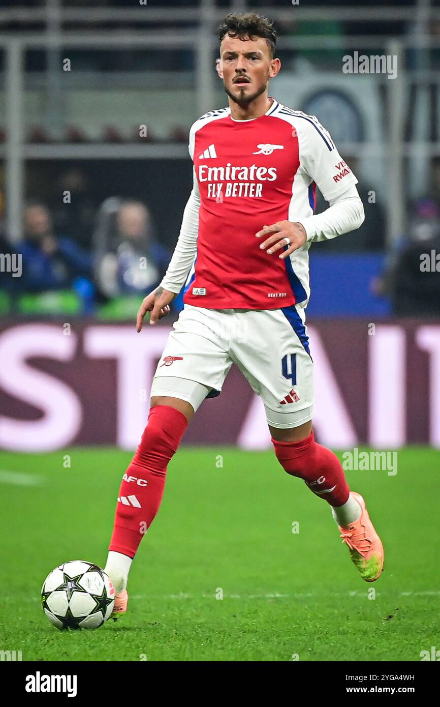 Ben White of Arsenal FC during the UEFA Champions League football match ...