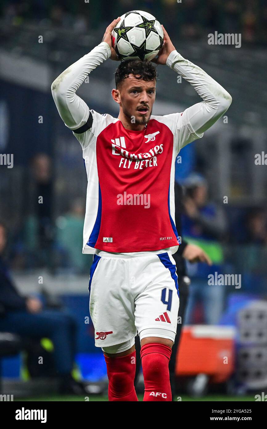 Ben White of Arsenal FC during the UEFA Champions League football match ...