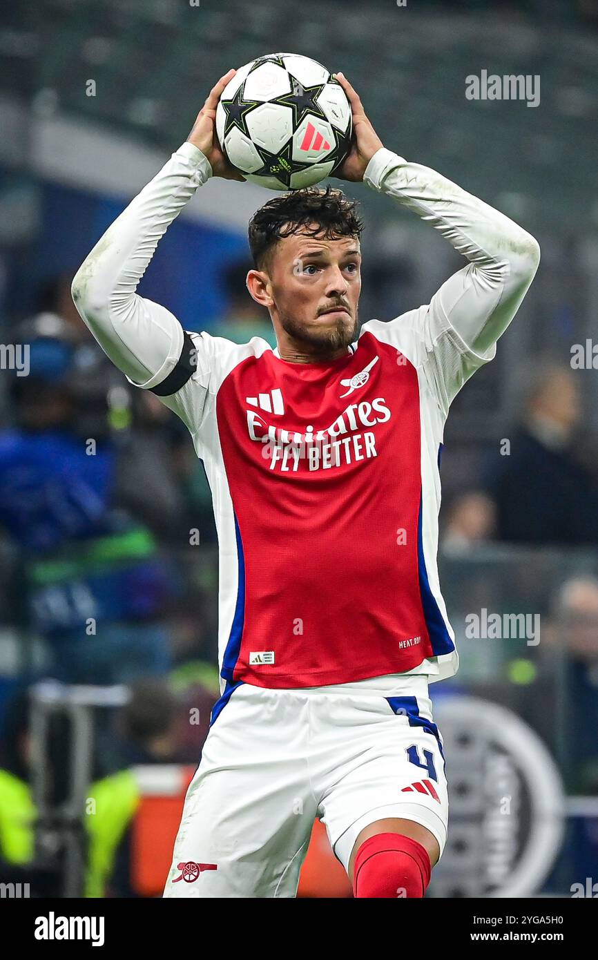 Ben White of Arsenal FC during the UEFA Champions League football match ...